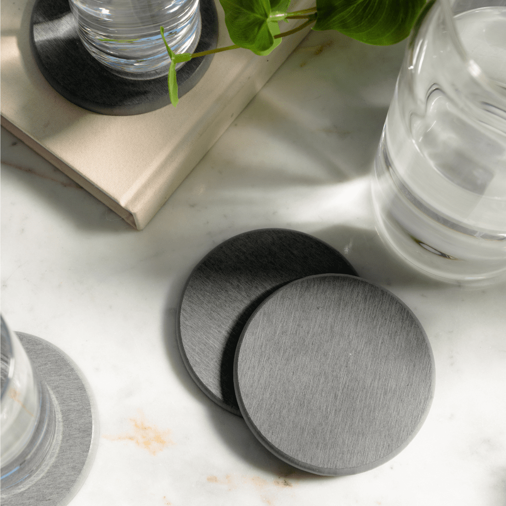 Diatomaceous Earth Stone Coaster Set Carbon Grey - 4pk – MONDANO™