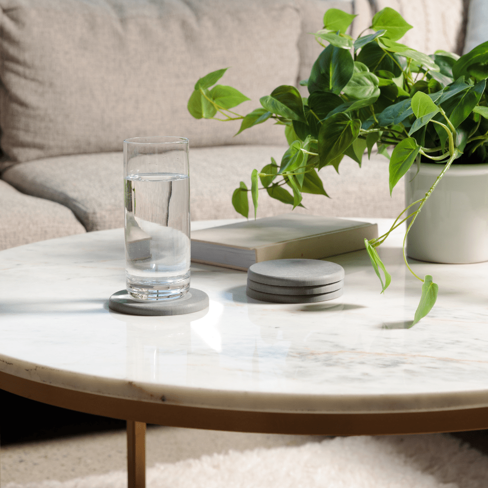 Diatomaceous Earth Stone Coaster Set Carbon Grey - 4pk – MONDANO™
